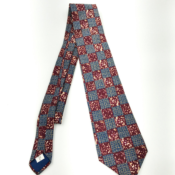 BHS | Accessories | Bhs Blue Red Geometirc Necktie 56x32 | Poshmark
